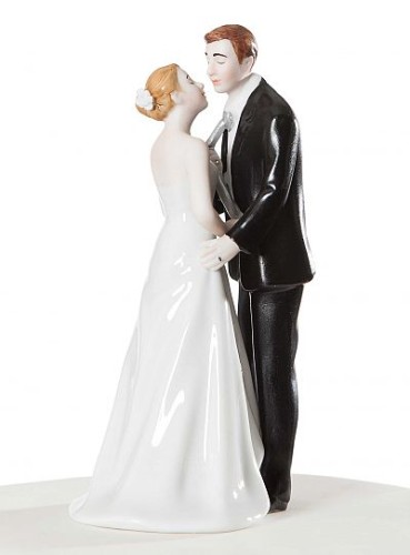 "Tie(ing) the Knot" Wedding Cake Topper Figurine - JustCakeToppers.com