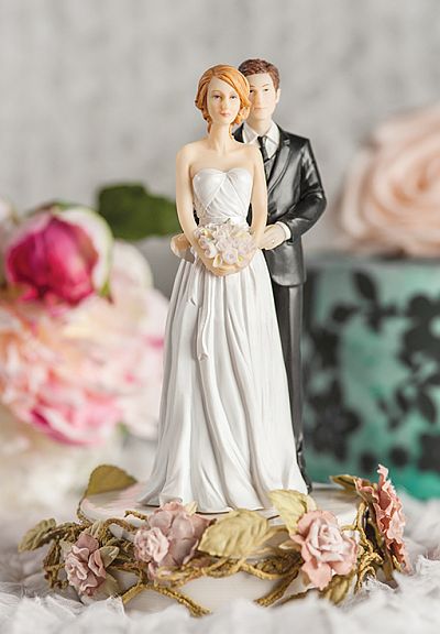 Paper Roses Mix and Match Bride and Groom Wedding Cake Topper ...