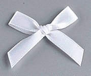 Bows White - JustCakeToppers.com