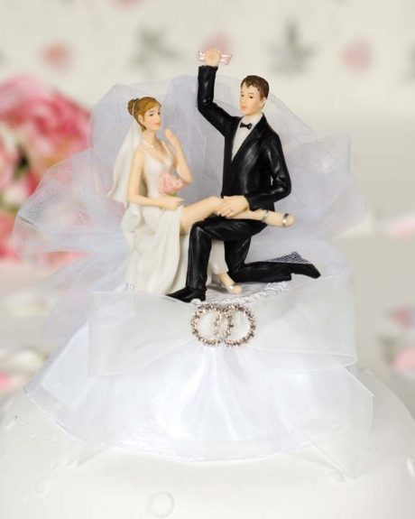 Garter Victory With Rings - JustCakeToppers.com