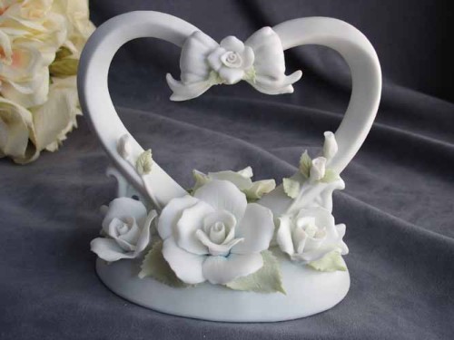 Rose Heart Cake Topper - JustCakeToppers.com